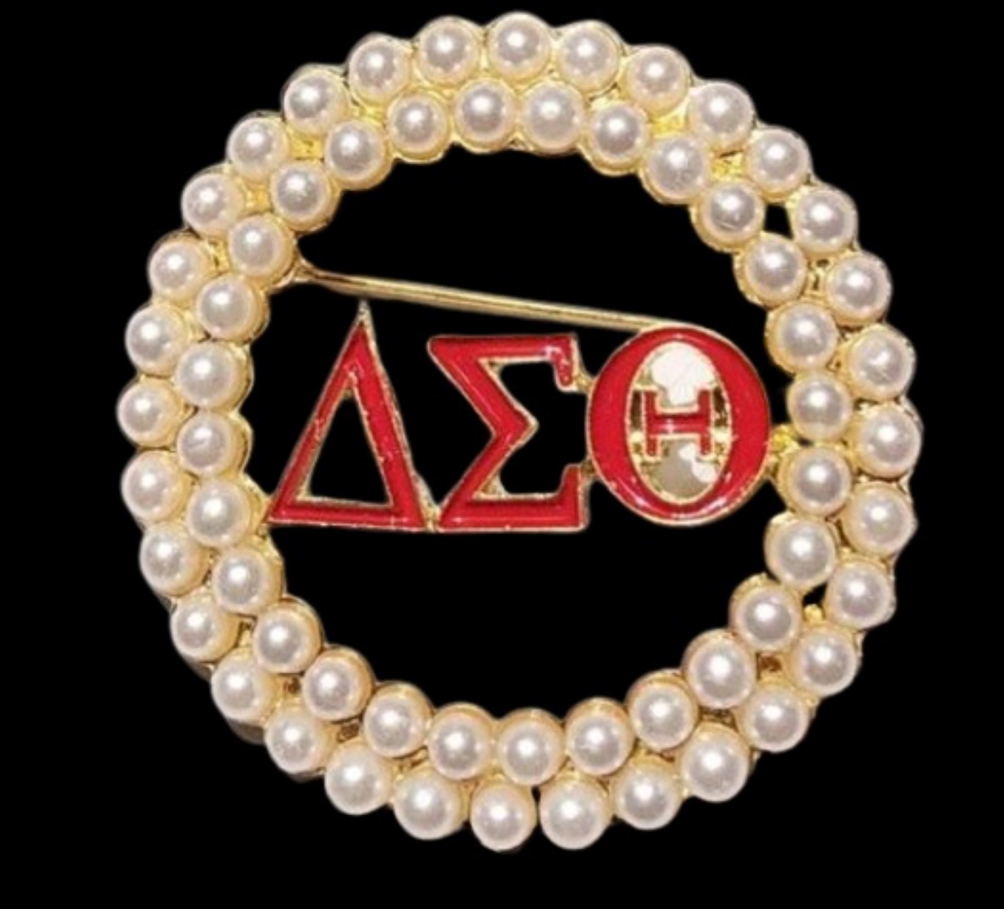 Delta Sigma Sorority Round Brooch – DVine 9 Designs LLC